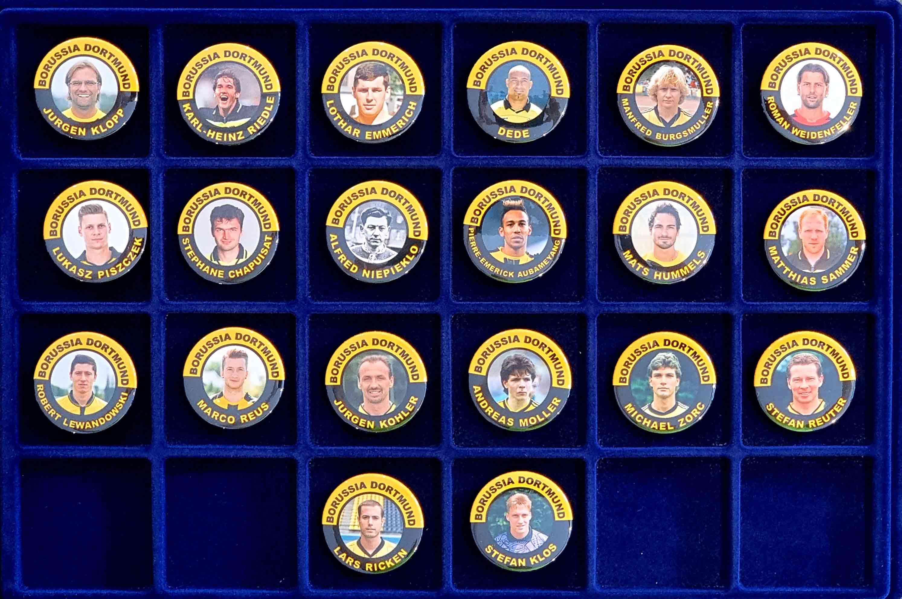 SCHWARZ-GELB-PINS - KADER UND MANNSCHAFT